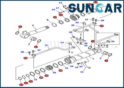 China 707-99-47730 7079947730 Cylinder Repair Seal Kit For PC228USLC-2 PC228US-1 Komatsu Offset Boom for sale
