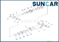 China 707-98-11450 7079811450 Komatsu Blade Cylinder Repair Seal Kit For PC22MR-3 PC20MR-3 for sale