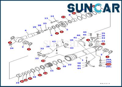 China Seal Kit 707-99-57180 Arm Cylinder Service Kit For PC228US-3 PC228USLC-3 Overseas Version Komatsu for sale