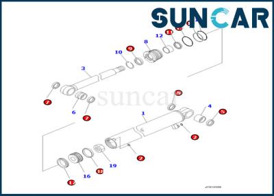 China 707-98-14990  Komatsu Arm Cylinder  Repair Seal Kit Fits PC22MR-3 PCPC26MR-3 PC20MR-3 for sale