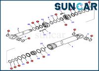 China Boom Seal Kit 7219804320 721-98-04320 Cylinder Service Kit Fits Komatsu PC290LCI-11 Model Equipment for sale