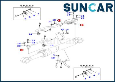 China 721-98-00290 7219800290 Komatsu Boom Cylinder Service kit For PC240LC-11 PC240NLC-11 PC240LC-11E0 PC240NLC-11E0 for sale