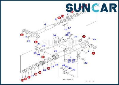 China 707-99-59120 Komatsu For PC240LC-8K PC240NLC-8K Bucket Cylinder Seal Kit Komatsu for sale