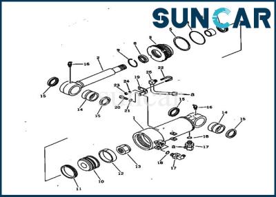 China Komatsu Blade Service Kit For 20S-63-96101 PC20-3 PC30-1 PC30-3 Cylinder Seal Repair Kit for sale