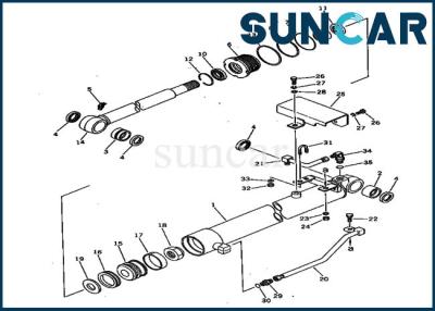 China Bucket Seal Kit For 20S-63-76101 Hydraulic Cylinder Sealing Models PC30-1 PC30-3 Komatsu Excavator for sale