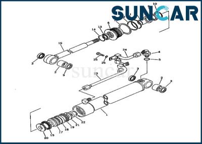 China Swing Cylinder Repair Seal Kit For 20S-63-86101 PC30-1 Komatsu Equipment Service Parts for sale