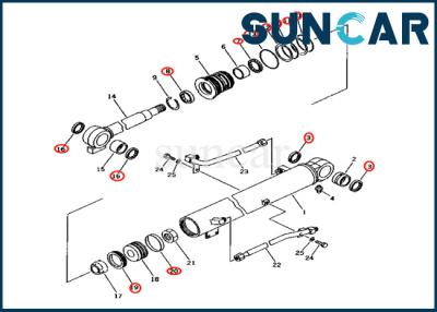 China PC25R-1 PC28UD-2 PC28UG-2 7079924201 707-99-24201 High-quality Boom Cylinder Replacement Kit Komatsu for sale