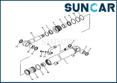 China 7079822200 707-98-22200 Komatsu High-quality Arm Cylinder Seal Repair Kit For PC25-1 PC25R-1 for sale