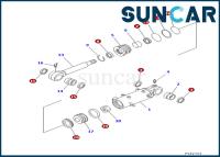 China Komatsu 707-98-24570 7079824570 Blade Cylinder Sealing Kit Fits PC25-1 PC25R-1 PC30-7 for sale