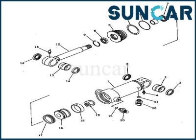 China Blade Sealing Kit 20S-63-96300 20S6396300 Cylinder Repair Kits For PC20-5 PC30-5 PC40-5 Komatsu for sale