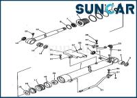 China 20S-63-76102 Replacement Bucket Cylinder Seal Kit Fits Komatsu Models PC30-5 PW30-1 Heavy Equipment for sale