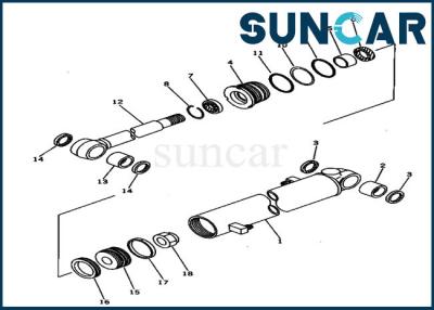 China Arm Cylinder Service Kit For 20S-63-02030 PC30-6 Komatsu Excavator Replacement Seal Kits for sale