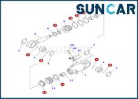 China Blade Tilt Cylinder Seal Kit 707-98-24550 7079824550  Komatsu For PC20-6 PC25-1 PC25R-1 for sale