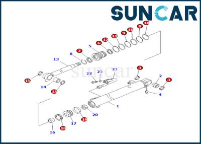 China 707-98-24890 7079824890 Komatsu For PC25R-8 PC27MR-1 PC27MRX-1 Boom Cylinder Seal Repair Kit for sale