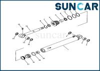 China 707-98-24510 7079824510 Boom Swing Cylinder Seal Kit Komatsu For PC25-1 PC25R-1 PC30-7 for sale