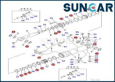 China Komatsu Arm Cylinder Seal Kit 7079959620 707-99-59620 For PC270-7 PC270LC-7L PC270LL-7L for sale