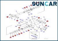 China Bucket Cylinder Service Kit  Komatsu 707-99-58090 7079958090 Fits PC350-8 PC300-8 PC360-7 for sale