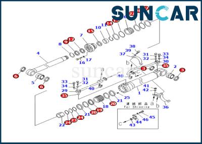 China Boom Cylinder Replacement Kit 707-99-59320 7079959320 For PC270-8 PC270LC-8 PC308USLC-3E0 for sale