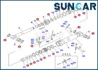 China 7079959330 707-99-59330 Komatsu Boom Cylinder Repair Kit Fits PC290-8K PC270-8 PC270LC-8 for sale