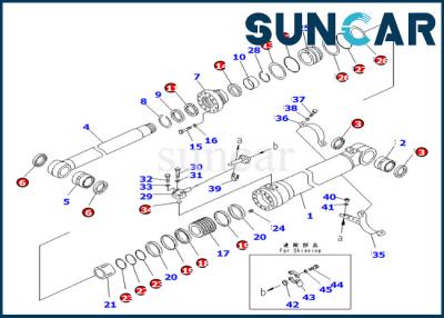 China 7079959330 707-99-59330 Komatsu Boom Cylinder Repair Kit Fits PC290-8K PC270-8 PC270LC-8 for sale