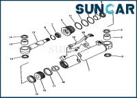 China Komatsu Seal Kit For 20S-63-02050 20S6302050 PC20-6 PC30-6 Swing Cylinder Assy Repair Kit Parts for sale