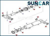 China Excavator Arm Sealing Kit 878000413 PC30-7 PC35R-8 Komatsu Hydraulic Cylinder Seal Repair Kit for sale