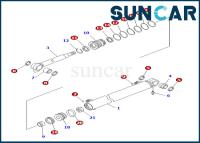 China Boom Cylinder Seal Kit Komatsu 707-98-23890 7079823890 Boom Cylinder Replacement Kit For PC27MR-3 PC27MR-2 for sale