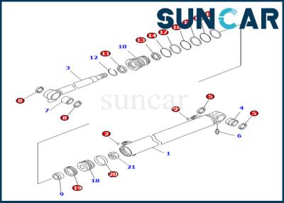 China Boom Cylinder Seal Kit Komatsu 707-98-23890 7079823890 Boom Cylinder Replacement Kit For PC27MR-3 PC27MR-2 for sale