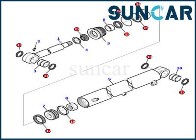 China Komatsu 878000204 Boom Swing Seal Repair Kit PC30-7 PC35R-8 Hydraulic Cylinder Service Kits for sale