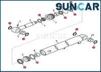 China Cylinder Repair Kit 878000414 Excavator Bucket Seal Kit For Komatsu PC30-7 Equipment Models for sale