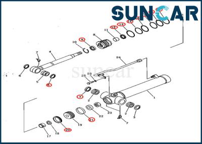 China Arm Cylinder Seal Replacement Kit 7079822150 707-98-22150 Komatsu For PC28UD-2 PC28UG-2 PC28UU-2 for sale