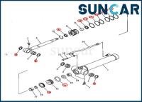 China Komatsu 707-98-22170 7079822170 For PC28UD-2 PC28UG-2 PC28UU-2 Arm Cylinder Service Kit for sale