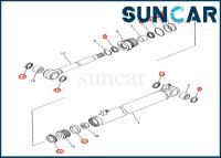 China Slide Arm Cylinder Seal Kit 707-98-04610 7079804610 Komatsu Fits PC27R-8 PC28UD-2 PC28UG-2 for sale