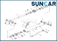 China 707-98-12400 7079812400 Komatsu Bucket Cylinder Sealing Kit For PC28UD-2 PC28UG-2 PC28UU-2 for sale