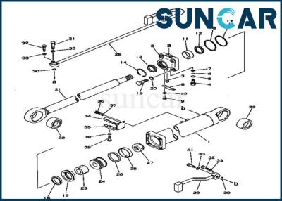China Komatsu 207-63-56200 Boom Cylinder Seal Kit PC300-1 PC300LC-1 Excavator Replacement Seal Kit for sale