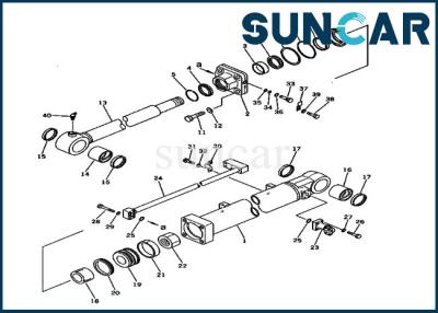 China Bucket Sealing Kit Hydraulic Cylinder Fits 207-63-76500 Seal Kit PC300-2 PC300LC-2 Komatsu for sale