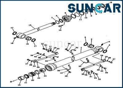 China 207-63-72100 2076372100 Bucket Seal Kit Service Kit For PC300-3 PC300LC-3 Cylinder Assy Komatsu for sale
