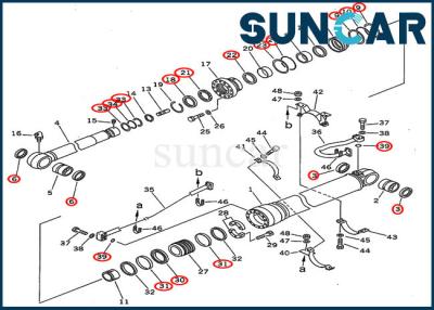 China Excavator Seal Kit 207-63-02120 Arm Cylinder Repair Kit For Overseas Version PC300-5 PC300LC-5 Komatsu for sale