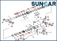 China Boom Seal Kit 207-63-02100 Hydraulic Cylinder 2076302100 For KOMATSU PC300-5 PC300LC-5 Excavator for sale