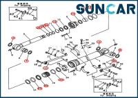 China 207-63-02130 Bucket Cylinder Repair Kit Seal Kit For Overseas Version Komatsu PC300-5 PC310LC-5 Models for sale