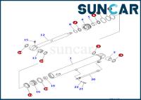 China Boom Swing Seal Kit 7079824900 707-98-24900 Dump Cylinder Seal Kit For  CD30R-1 PC30R-8 PC35R-8 for sale