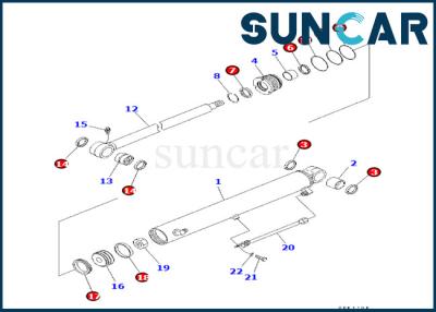 China Boom Swing Seal Kit 7079824900 707-98-24900 Dump Cylinder Seal Kit For  CD30R-1 PC30R-8 PC35R-8 for sale