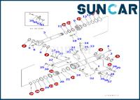 China 707-99-59750 7079959750 Bucket Cylinder Service Kit Komatsu For PC350LC/NLC-8 PC360LC/NLC-10 for sale