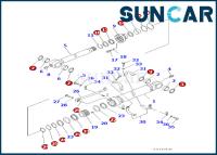 China 7079958450 707-99-58450 Bucket Cylinder Replacement Kit Komatsu For PC350LC/NLC-8K PC450LC-8K for sale