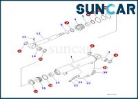 China 7079823810 707-98-23810 Komatsu Arm Cylinder Repair Seal kit Fits PC35MR-1 PC35MRX-1A for sale