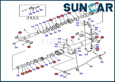 China 707-99-72280 Arm Seal Kit Overseas Version 7079972280 PC300-7 Komatsu Cylinder Repair Kits for sale