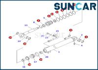 China 707-98-24281 7079824281 Boom Cylinder Sealing Kit Komatsu For PC35MR-1 PC35MRX-1A Boom Cylinder Service Kit for sale