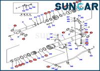 China Excavator Service Kit 707-99-72300 Hydraulic Cylinder Seal Kit For Komatsu PC300LC-7 PC350LC-7 Models for sale