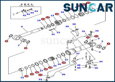 China 707-99-58080 Cylinder Seal Repair Kit Fits PC300LC-7 PC300-8 Overseas Version Komatsu Equipment for sale