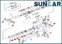 China 707-99-58085 Boom Replacement Seal Kit PC300-7 Excavator 7079958085 Komatsu Cylinder Service Kit for sale